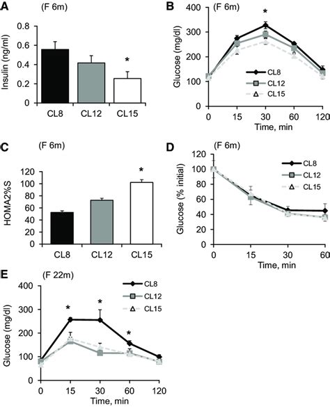 Glucose Homeostasis In 6 Mo Old Cl Female Mice Assessed For Fasting