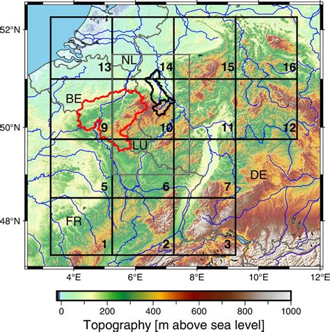Regions Analysed Within This Study The Area Of The Meuse Catchment Is