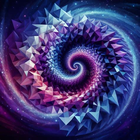 Triangle Vortex A Swirling Vortex Created From Triangles In Shad Stock Illustration