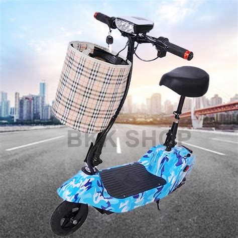 ใหม่ สกู๊ตเตอร์ไฟฟ้า Electric Scooter 24v ไฟหน้า Led สกูตเตอร์ไฟฟ้า E Scooter มอเตอร์ 350w