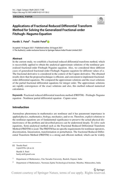Applications Of Fractional Reduced Differential Transform Method For Solving The Generalized
