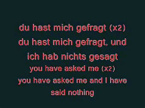 Rammstein Du Hast Lyrics Translations Video Dailymotion