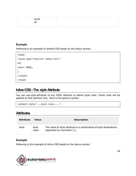 Css Tutorial Pdf
