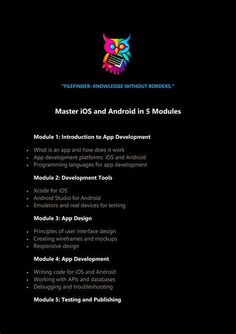 SOLUTION Master Ios And Android In 5 Modules Studypool
