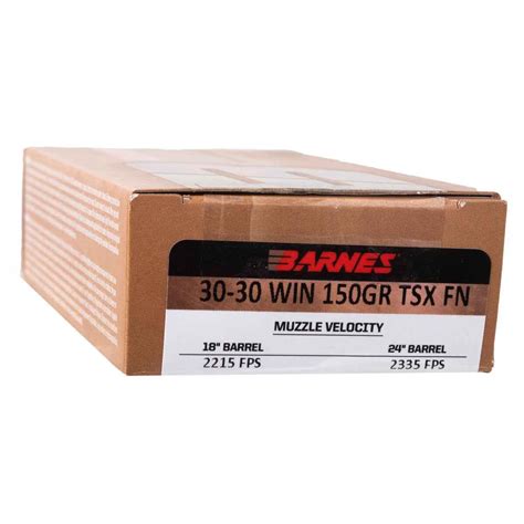 Barnes Pioneer 30 30 Winchester 150gr Tsx Fn Rifle Ammo 20 Rounds