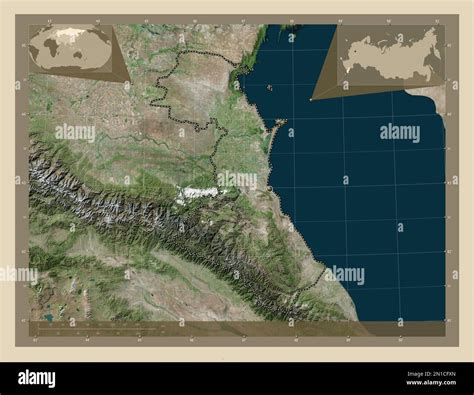 Dagestan Republic Of Russia High Resolution Satellite Map Corner