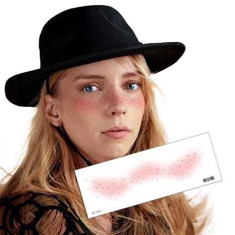 ستيكر لاصق للوجه نمش، ملصق تاتو مؤقت،ملصقات وشم وجه منمش تصميم ، ملصق