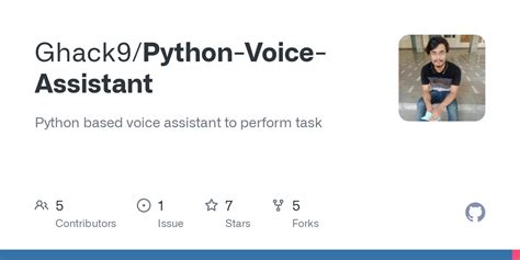 Github Ghack9python Voice Assistant Python Based Voice Assistant To