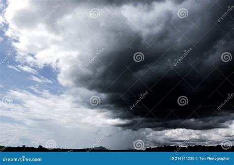 Rain Clouds Background Formed From Small To Large Rain Clouds Before