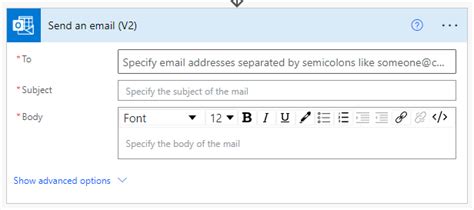 Send An Email Action In Office365 Outlook Connector Power Automate Cloud Flows Kaizen