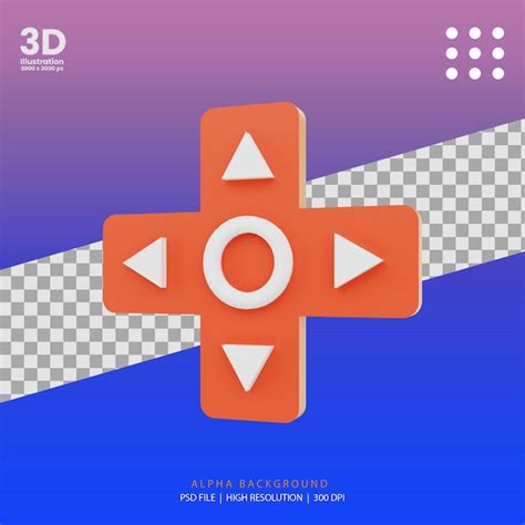 Premium Psd 3d Render Console Button Illustration