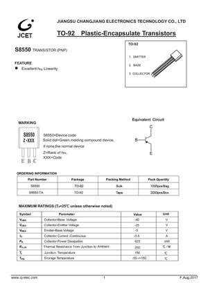S8550 Datasheet, Equivalent, Cross Reference Search. Transistor Catalog
