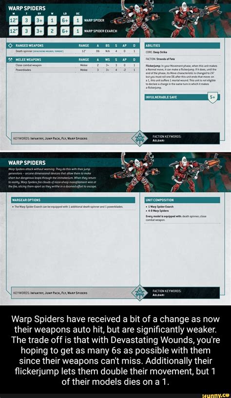 Warp Spiders Warp Spider Warp Spider Exarch Death Spinne I Abilities