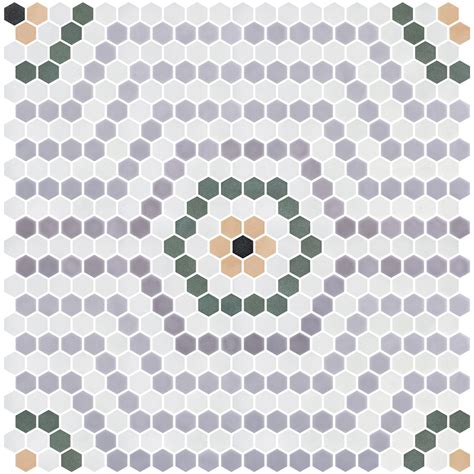 Hex Pattern 21 Glass Mosaic By Onix