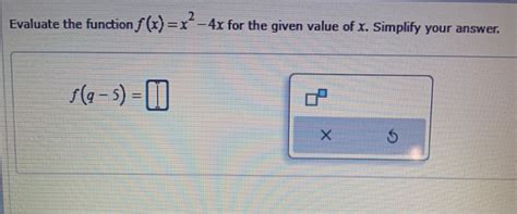 Solved Evaluate The Function Fx X 4x For The Given Value