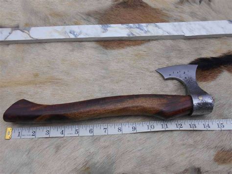 Bearded Hiking Battle Axe 15 Inches Long Hand Forg High Carbon Steel