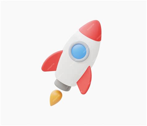 Premium Vector 3d Realistic Flying Rocket Vector Illustration