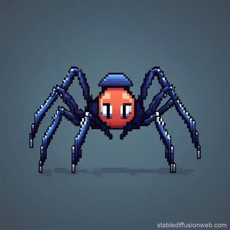Pixel Spider Game Icon Stable Diffusion Online