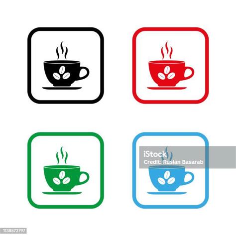 Vetores De Copo Do Cofeeícone Do Vetor Da Cor E Mais Imagens De Bebida