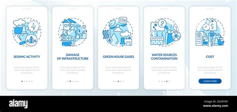 Geothermal Energy Disadvantages Blue Onboarding Mobile App Screen Stock Vector Image And Art Alamy