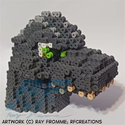 3d Perler Bead Godzilla Head By Almightyrayzilla On Newgrounds