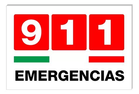 Señalamiento Letrero 911 Emergencias 30x20 Meses Sin Intereses