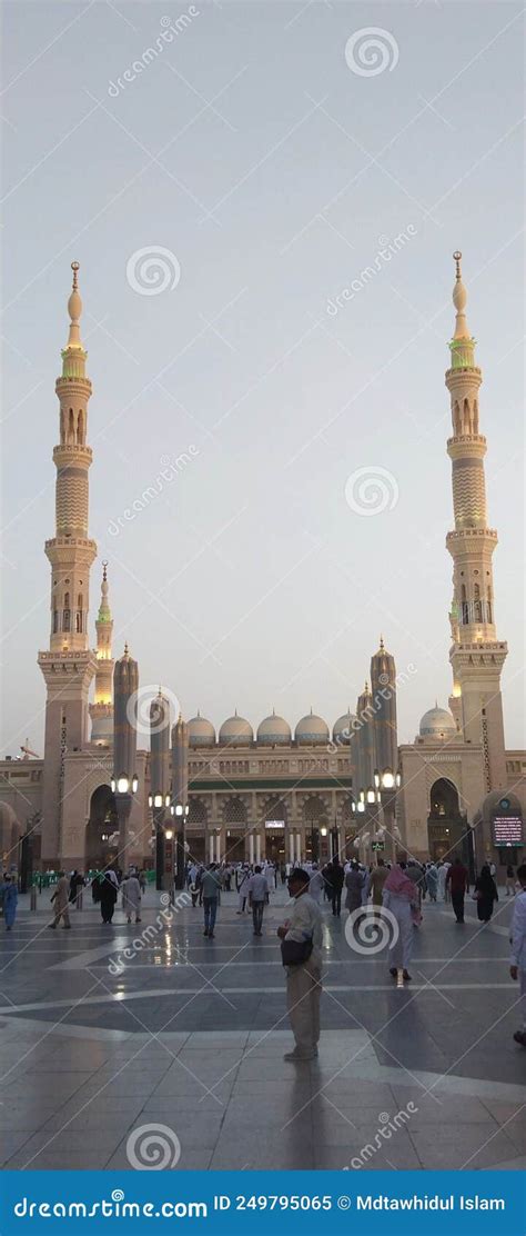 Profeta Mahoma Masjide Haram Madina Arabia Saudita Imagen Editorial
