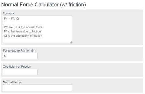 Normal Force Calculator Calculator Academy