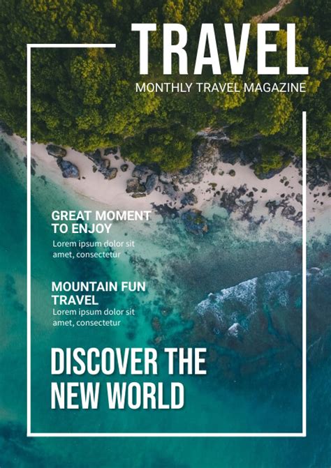Travel Magazine Cover Template Postermywall
