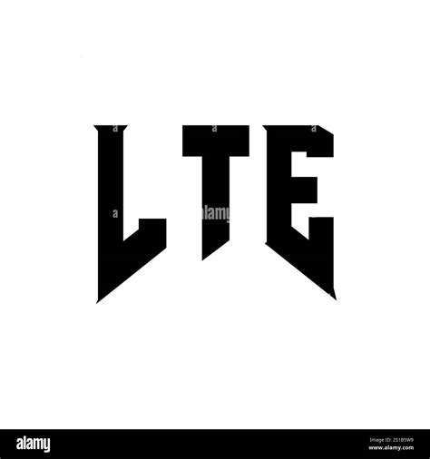 Lte Letter Logo Design For Technology Company Lte Logo Design Black And White Color Combination
