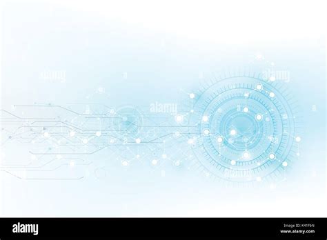 futuristic cyber technology blue and white abstract background with