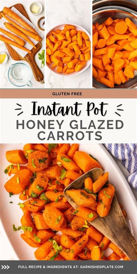 Honey Glazed Instant Pot Carrots Garnished Plate