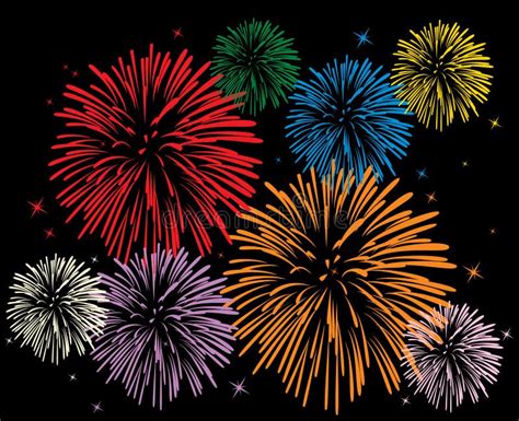 Letras Alfabéticas De Saudação E Fogos De Artifício Ilustração Stock