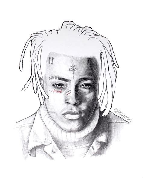 Drawing Xxxtentacion Realistic Sketch Beard Art Sketches