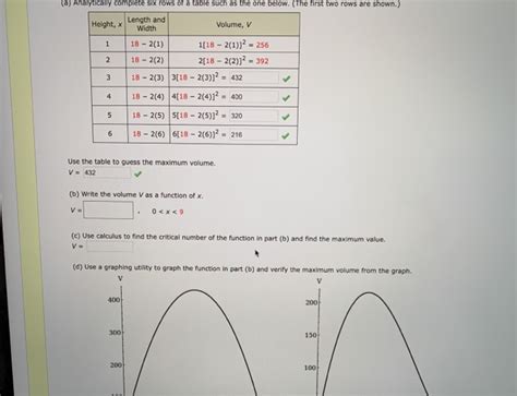 Solved A Analytically Complete Six Rows Of A Table Such As Chegg