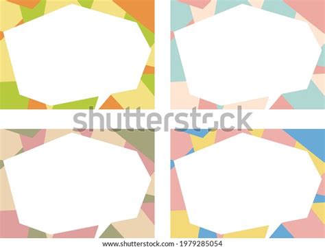 Set Illustration Geometric Pattern Backdrop Comic Stock Vector Royalty