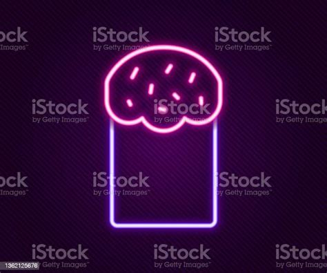 검은 색 배경에 고립 된 빛나는 네온 라인 부활절 케이크 아이콘 행복한 부활절 다채로운 개요 개념 벡터 공휴일에 대한 스톡 벡터