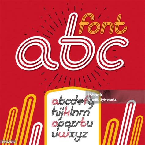 벡터 복고풍 소문자 영어 알파벳 편지 Abc 컬렉션 멋진 디스코 필기체 글꼴에서 스크립트는 Z 포스터 예술에 사용할 수 있습니다