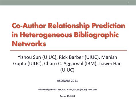 Pdf Co Author Relationship Prediction In Heterogeneous Bibliographic