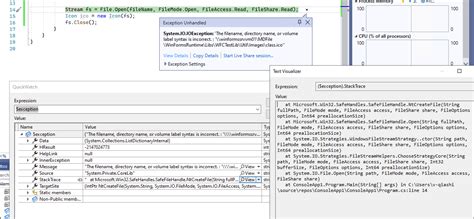 Throws An Exception When Opening An Existing File Issue Dotnet Runtime GitHub