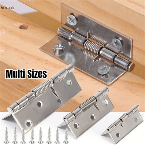 1 Conjunto De Dobradiça De Mola Com Fechamento Automático Pratapreta 234 Polegadas Aço