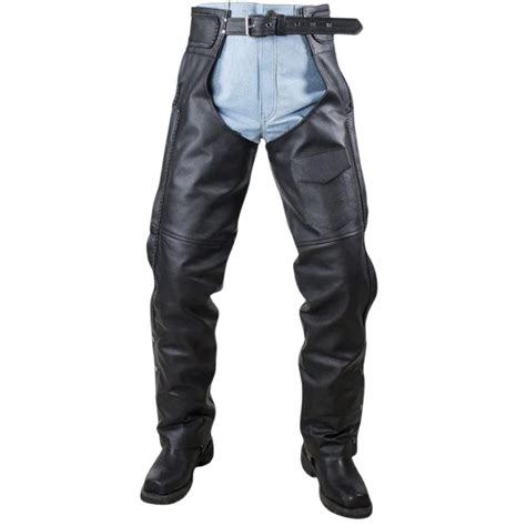 Avan Black Mens Leather Assless Chaps