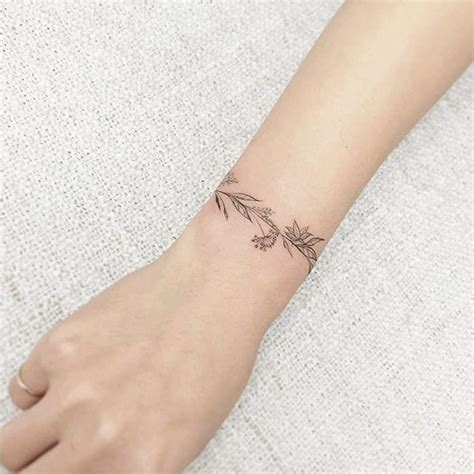 Never Take It Off Stunning Floral Bracelet Tattoos Wrist Bracelet