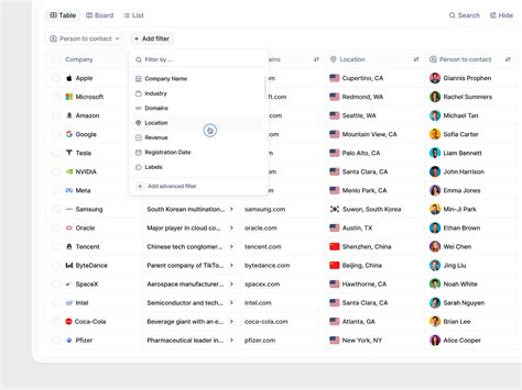 Table Filtering Designs By Dmitry Sergushkin On Dribbble