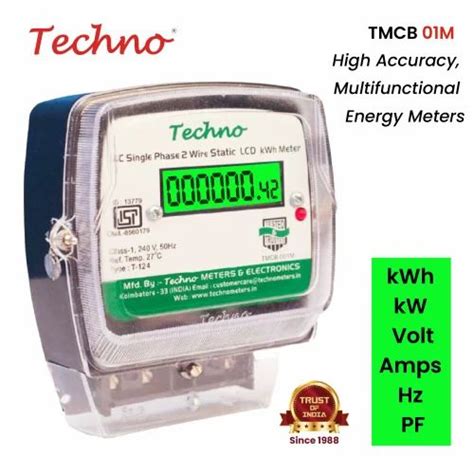 Techno Single Phase Electric Sub Meter Model Name Number Tmcb 01m At