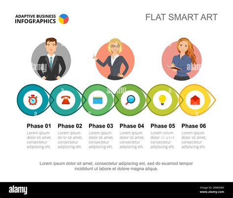 Six Phases Management Slide Template Stock Vector Image And Art Alamy