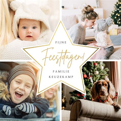 Fotocollage Kerstkaart Met 4 Eigen Foto S En Kaartje2go
