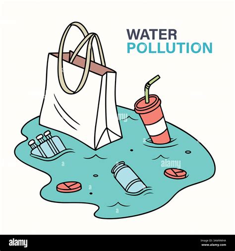 Water Pollution Vector Illustration Stock Vector Image And Art Alamy