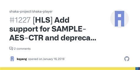 Hls Add Support For Sample Aes Ctr And Deprecate Sample Aes Cenc