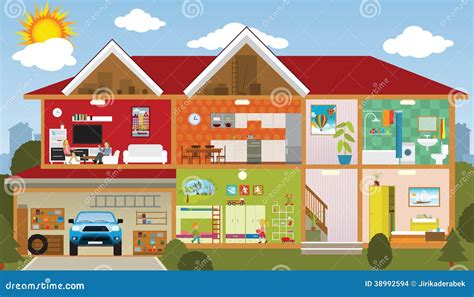Inside The House Stock Vector Image 38992594
